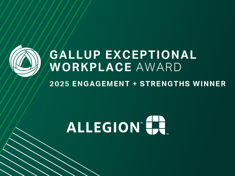Allegion Named 2025 Gallup Exceptional Workplace Award Winner